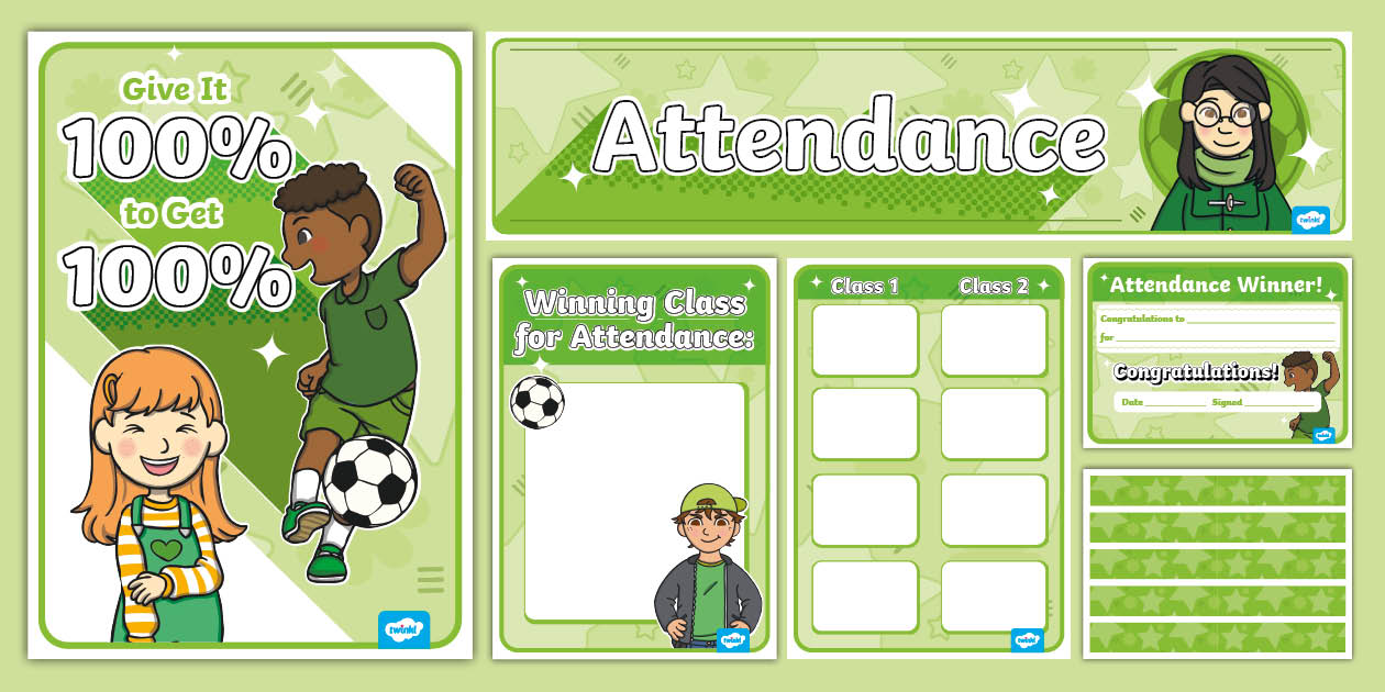 Whole School Attendance Display Pack (teacher made) - Twinkl