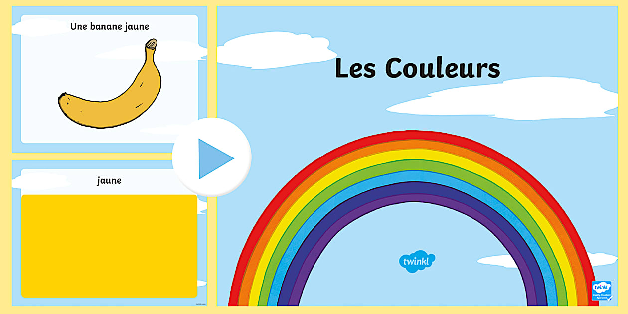 Colours PowerPoint - French (teacher made) - Twinkl
