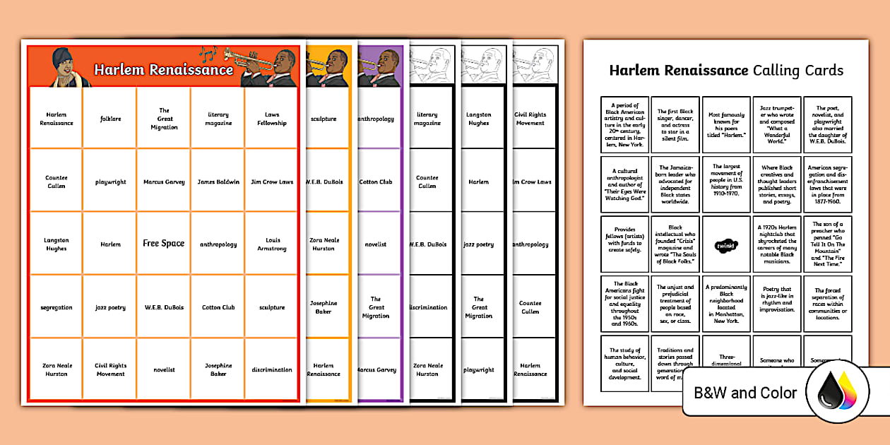 Black History Game | Bingo for Grades 6-8 | Twinkl USA