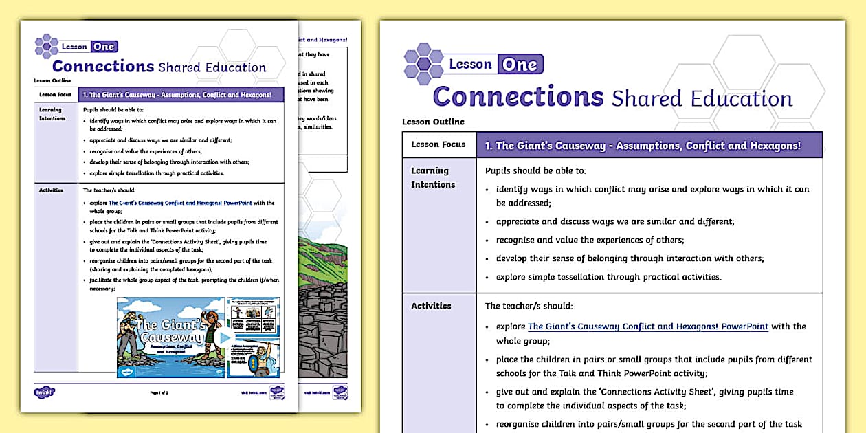 Connections Shared Education Lesson Plan One (teacher made)