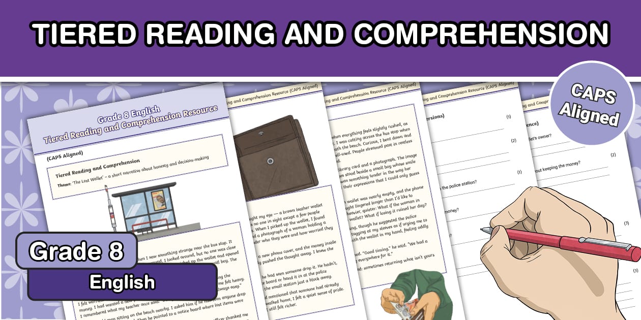 Grade 8 - English - Tiered Reading and Comprehension Resource (CAPS ...