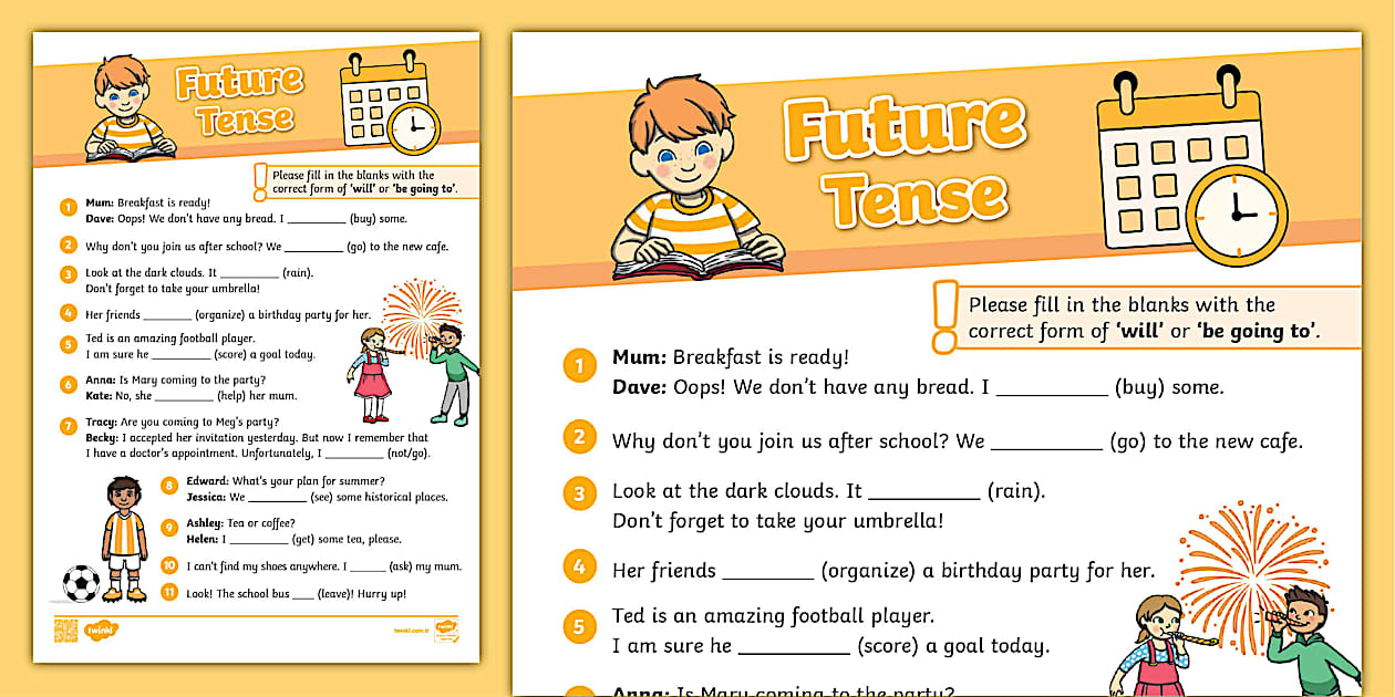 Will or Be Going To | Worksheet (teacher made) - Twinkl