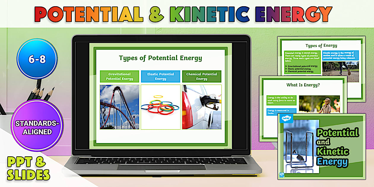 Potential and Kinetic Energy PowerPoint and Google Slides