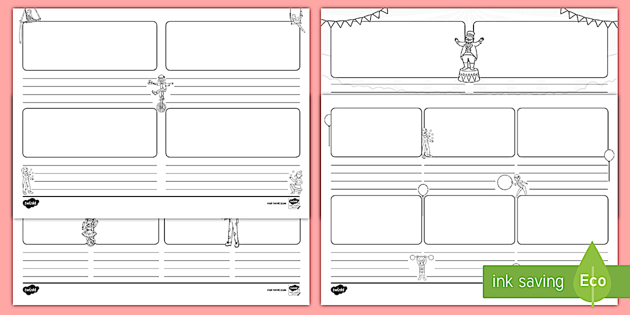 Circus Writing Template - Storyboard | Twinkl (teacher made)