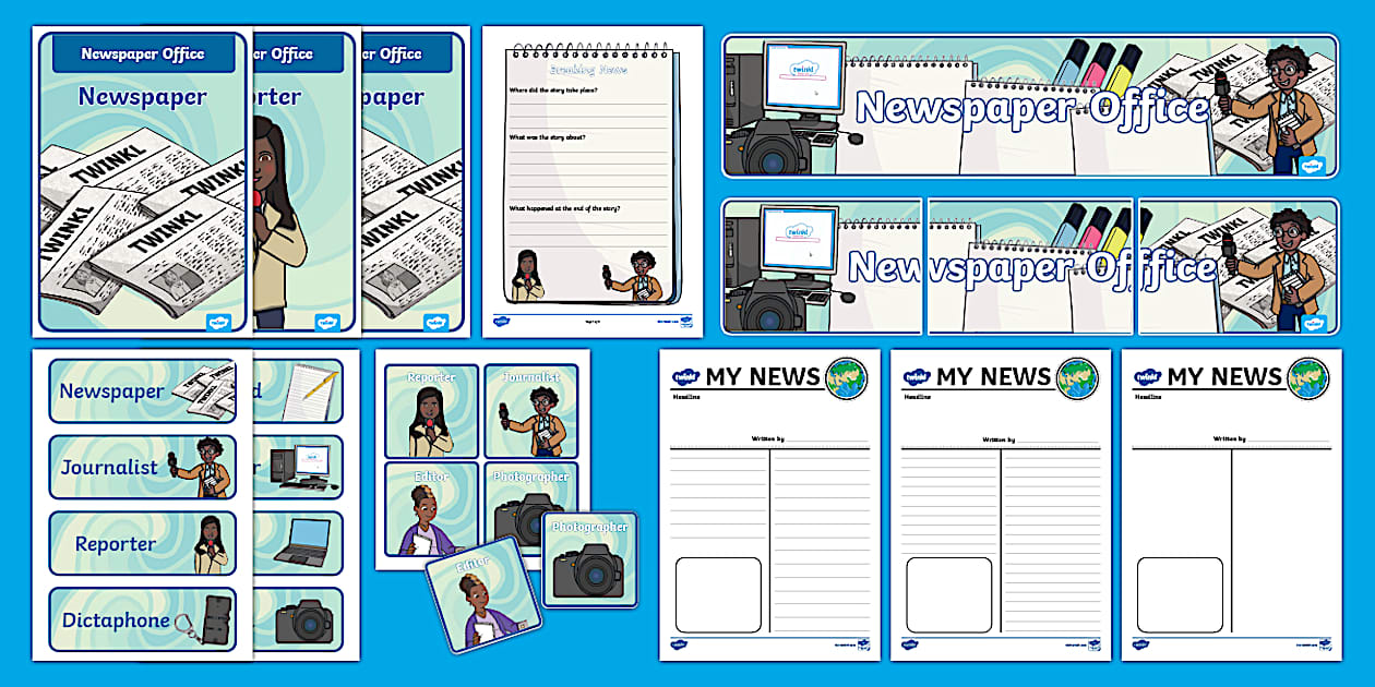 Newspaper Office Role Play Pack-newspaper office, role play, pack, role ...