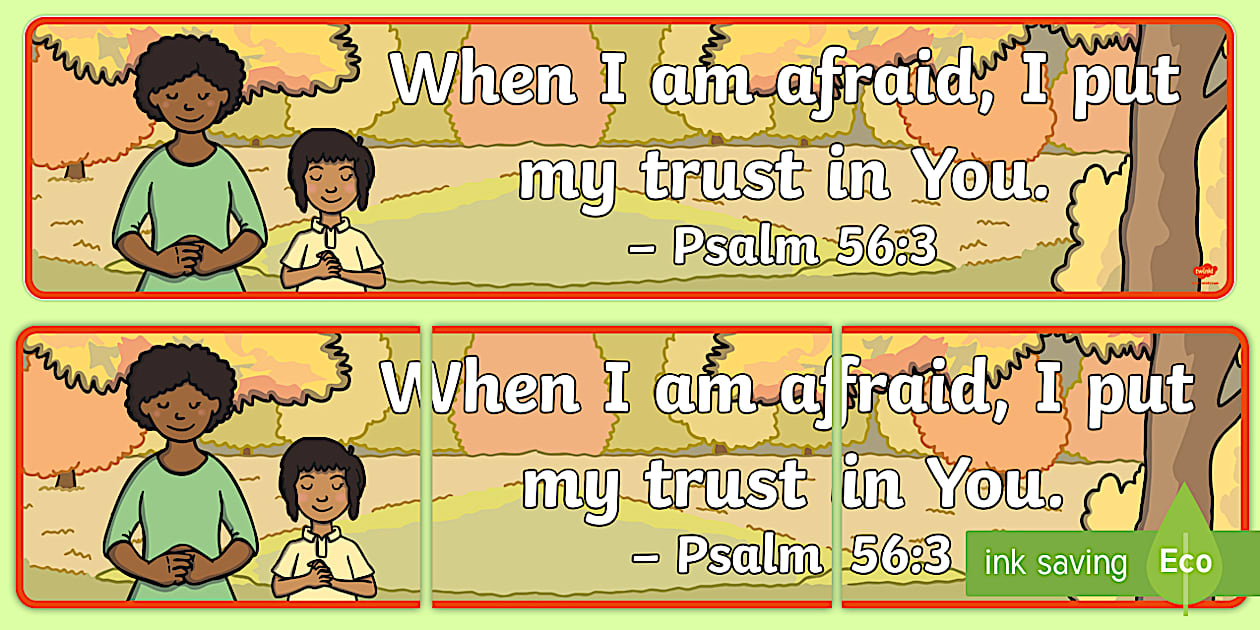 Psalm 56:3 Memory Verse Banner (teacher made) - Twinkl