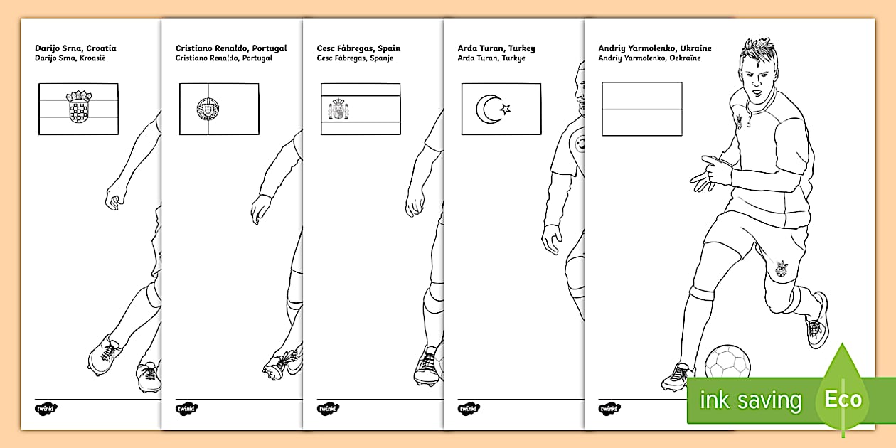 Foundation Phase-Colouring Pages: International Footballers