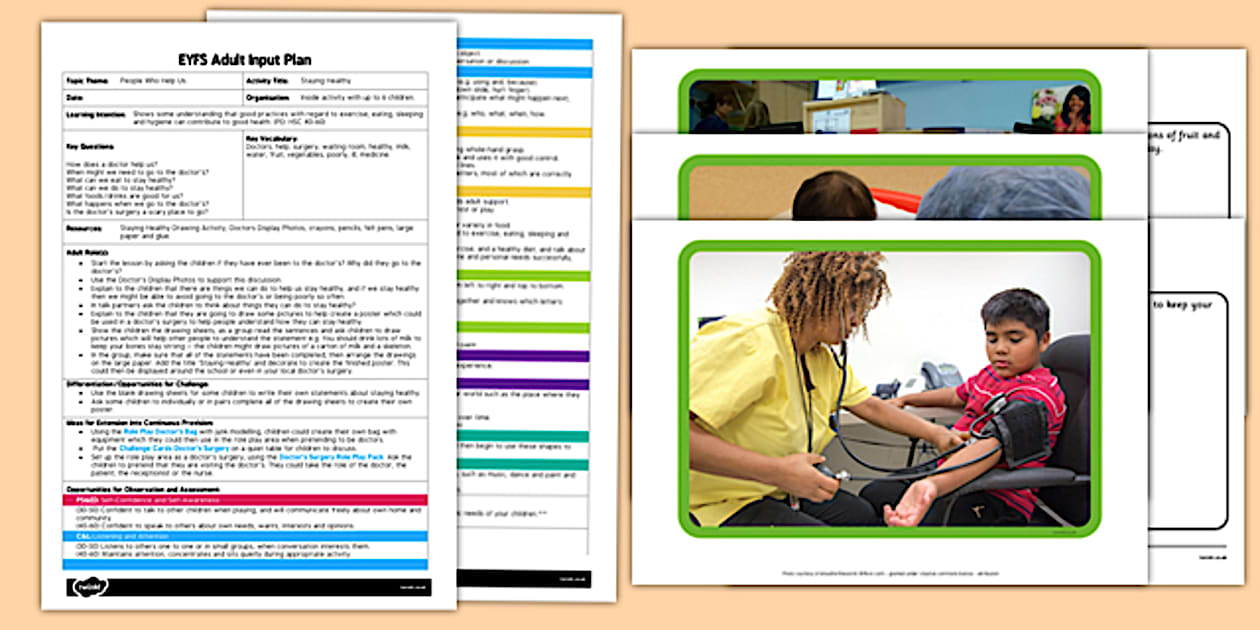 Staying Healthy EYFS Adult Input Plan and Resource Pack