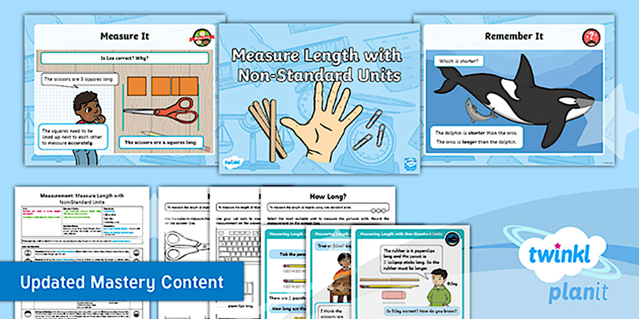 👉 Y1 Measuring Length and Height PlanIt Maths Lesson 2
