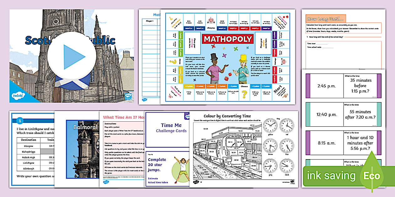 Time Second Level Activity Stations (Hecho por educadores)