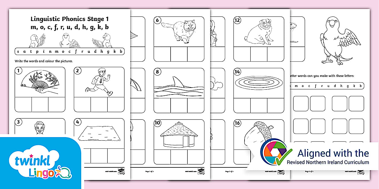 Linguistic Phonics Stage 1 Activity Sheets - Twinkl