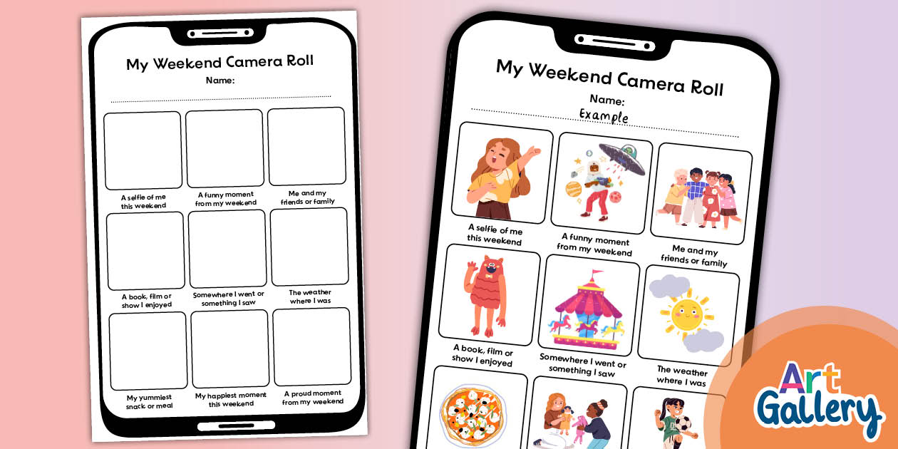My Weekend Camera Roll (teacher made) - Twinkl