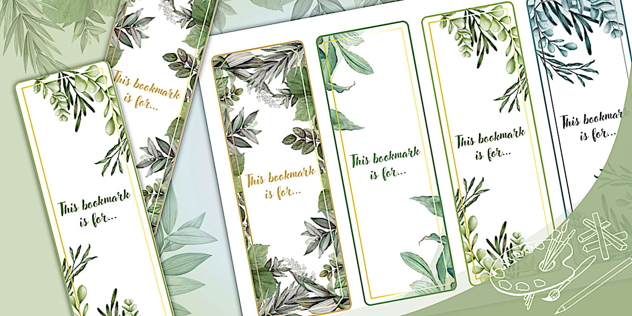 Botanical-Themed Editable Bookmarks | Twinkl Art Gallery