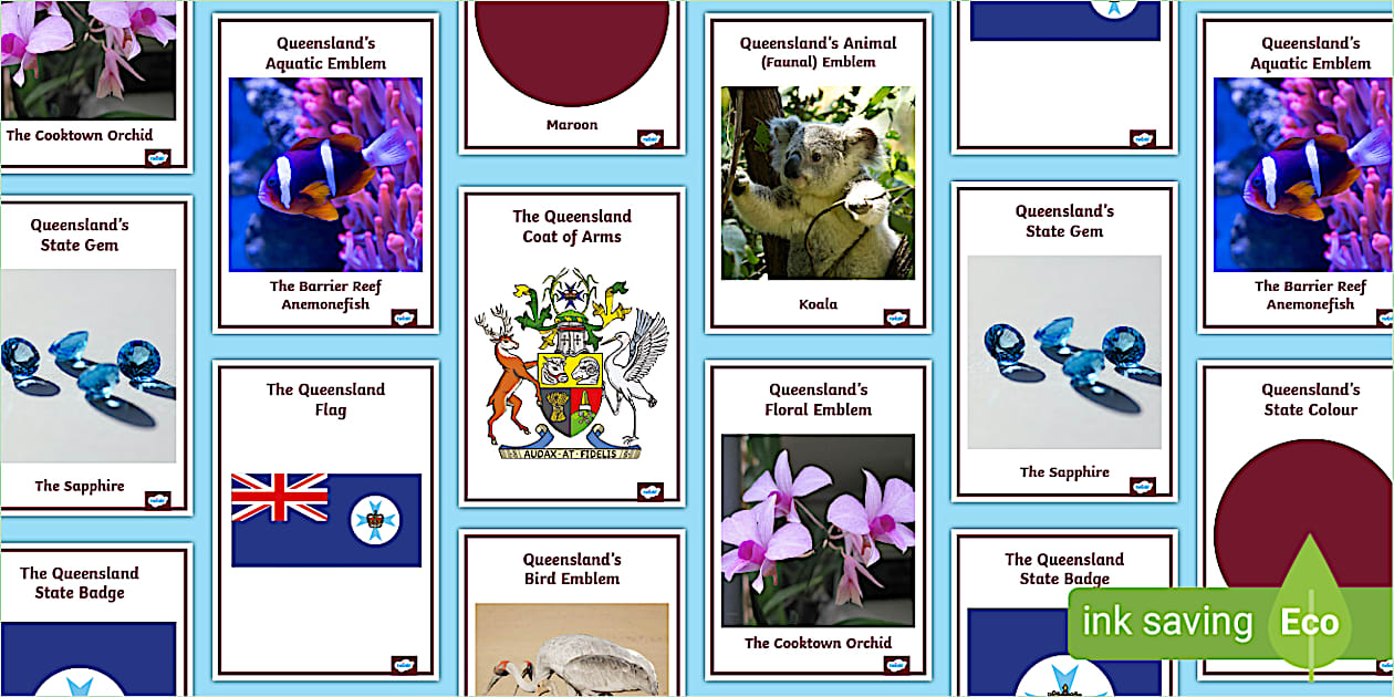 Queensland Emblems Display Posters- Australia (teacher made)