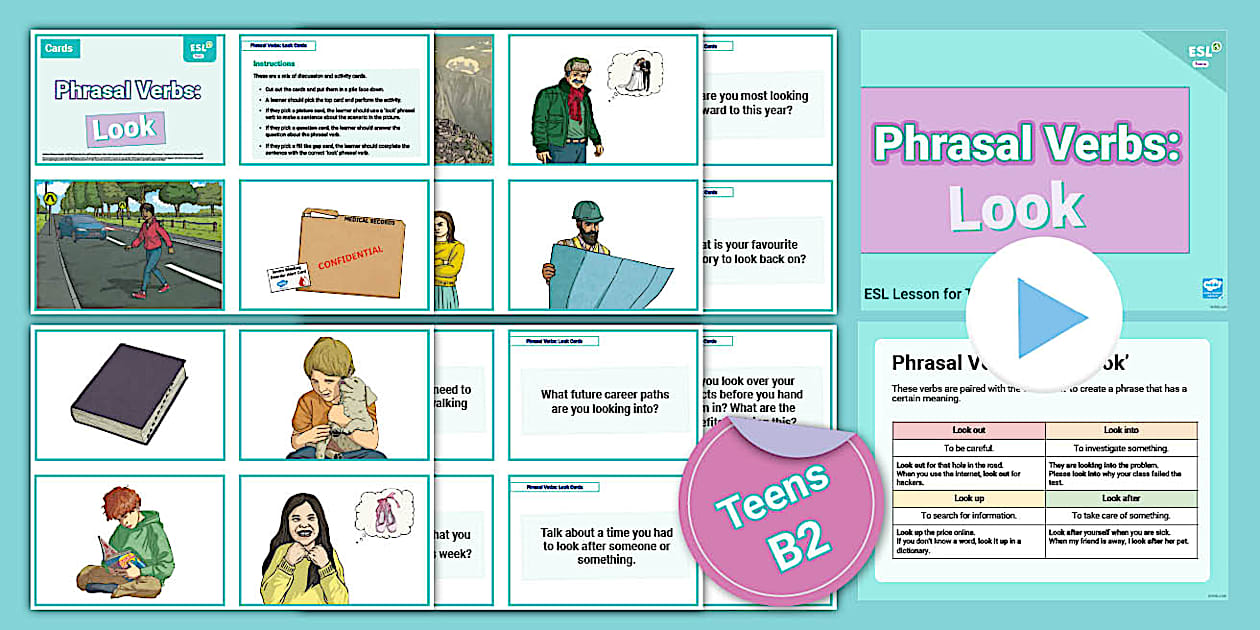 ESL Phrasal Verbs with 'Look' Teaching Pack (Lehrer gemacht)