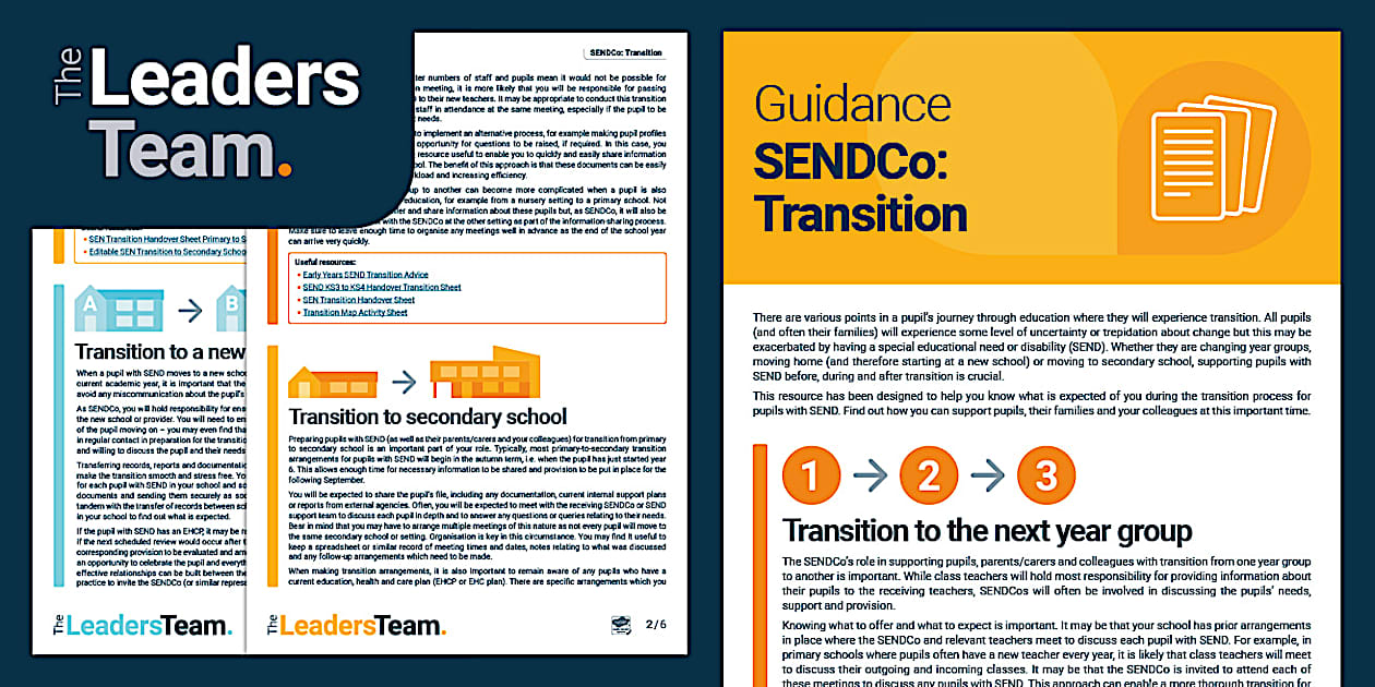 SENDCo: Transition (teacher made) - Twinkl