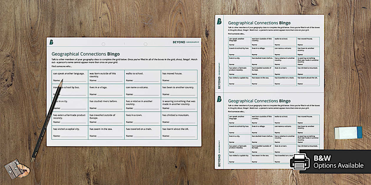 Geographical Connections Bingo Game | Beyond Secondary