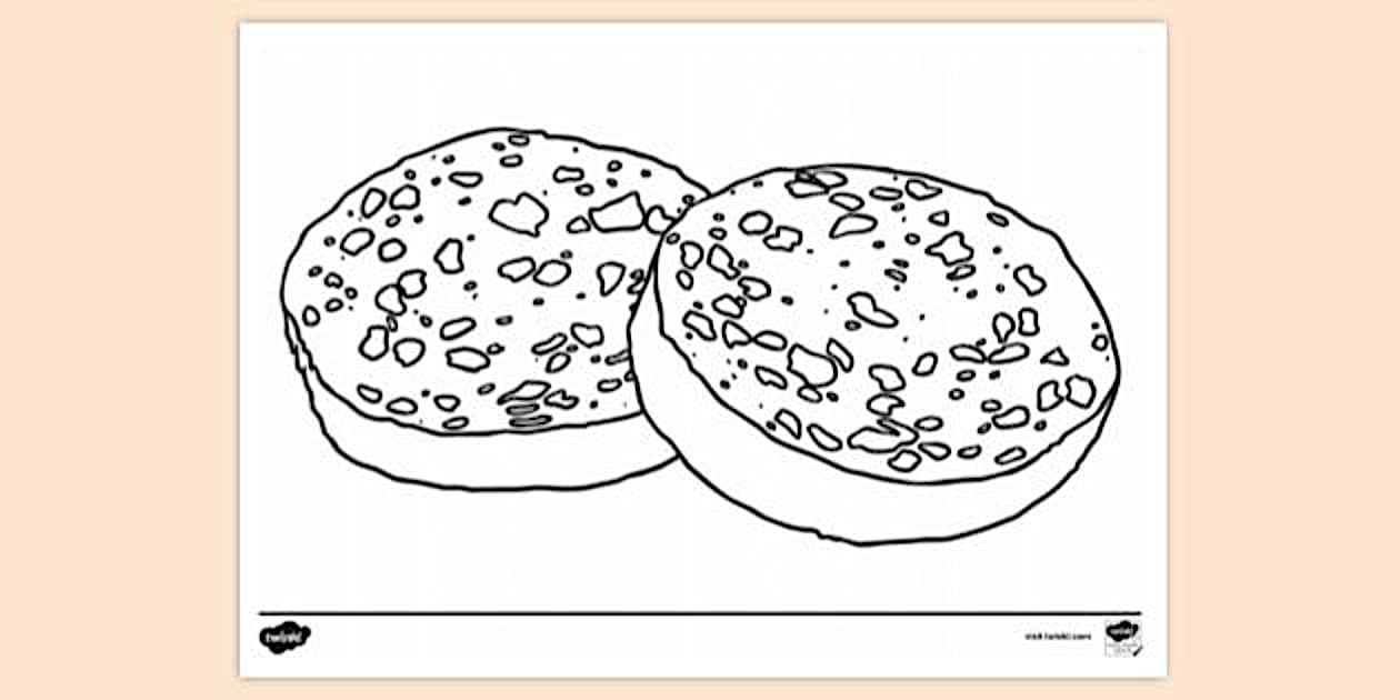 Black Pudding Colouring Sheet | Colouring Sheets - Twinkl