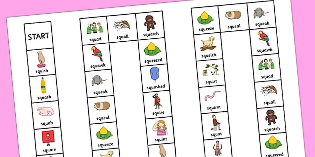 SQU Board Game (teacher made) - Twinkl