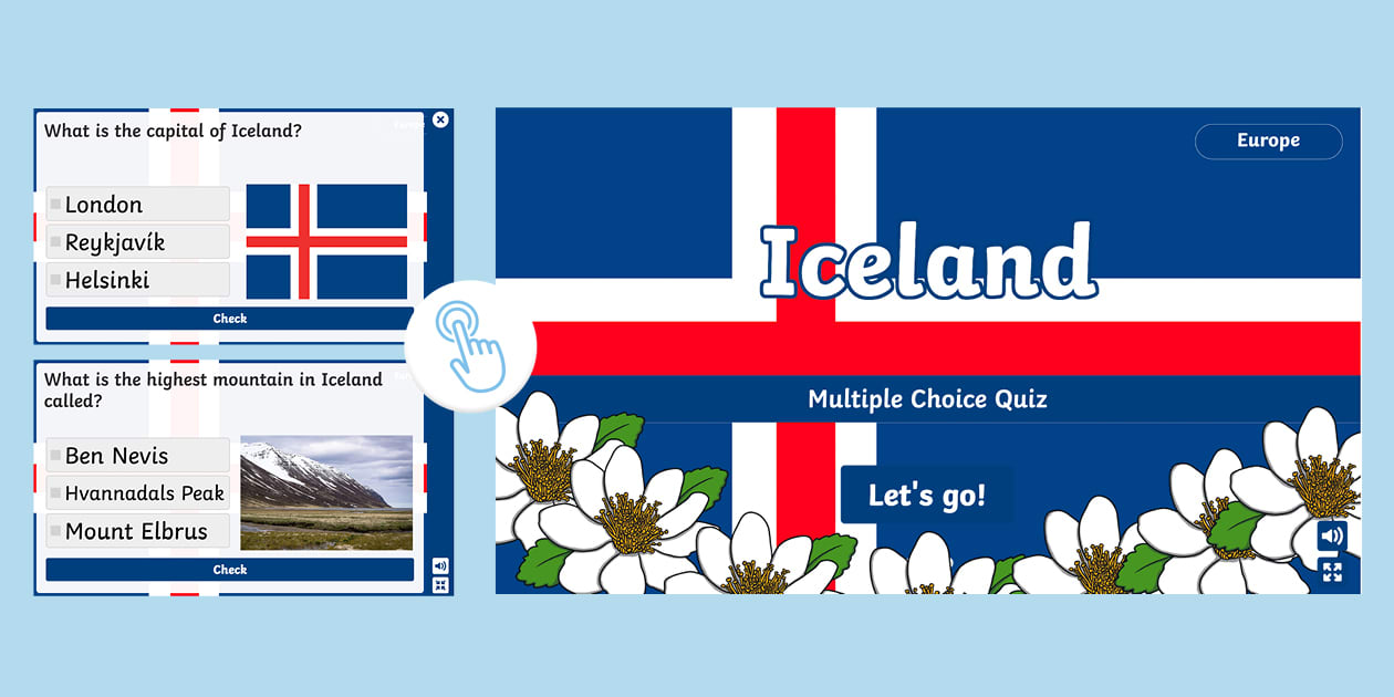 KS1 Iceland Interactive Quiz (teacher made) - Twinkl