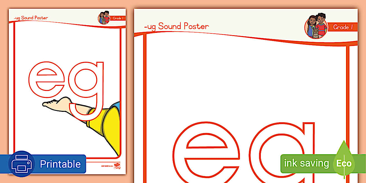 Grade 1 Phonics: -eg Sound Poster (teacher made) - Twinkl