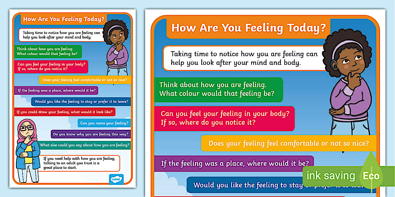 Feelings Check-In Poster (Teacher-Made) - Twinkl