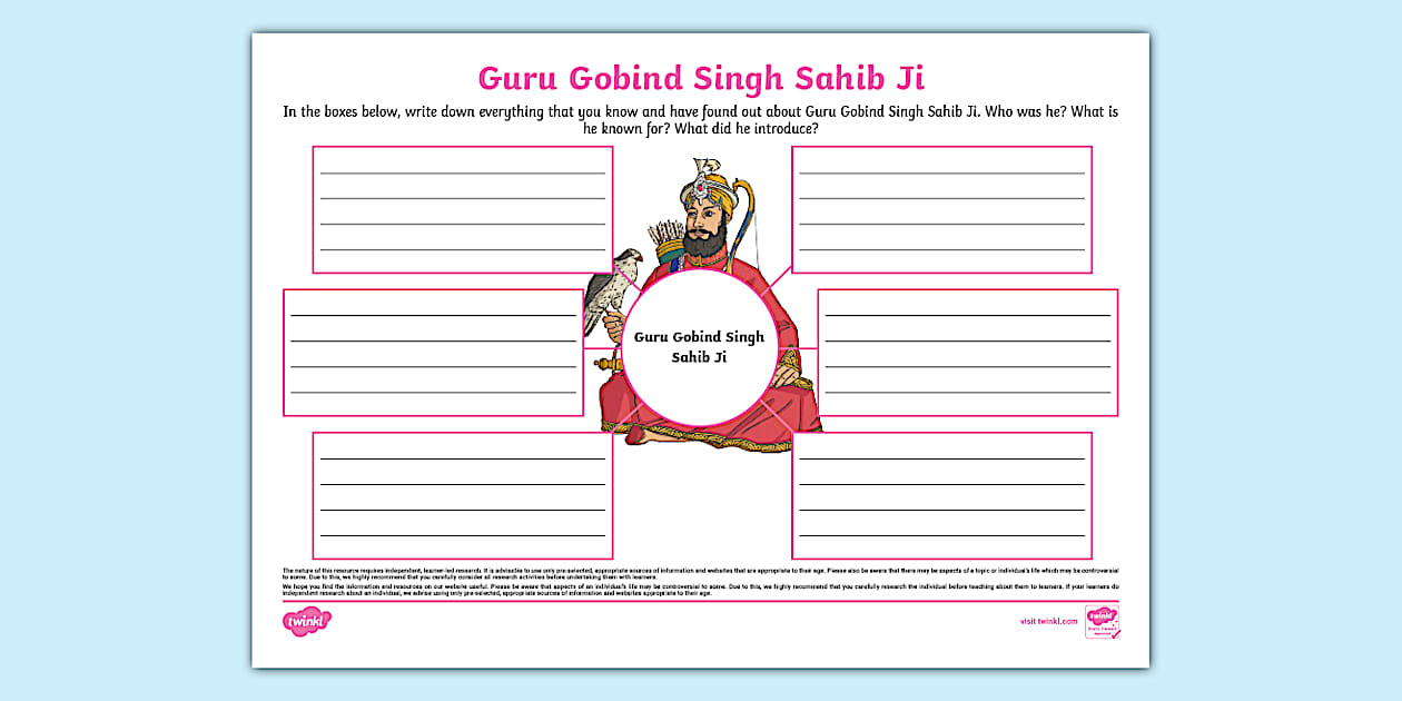 Guru Gobind Singh Sahib Ji Mind Map (teacher made) - Twinkl