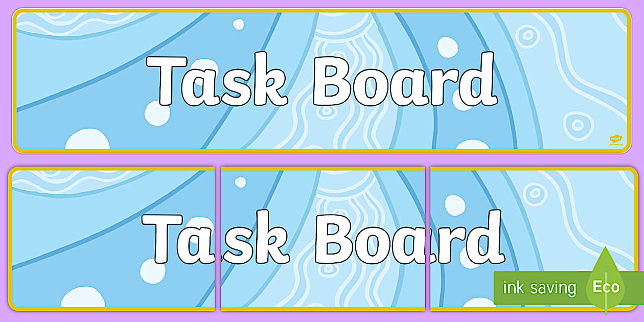 Task Board Display Banner (teacher made) - Twinkl