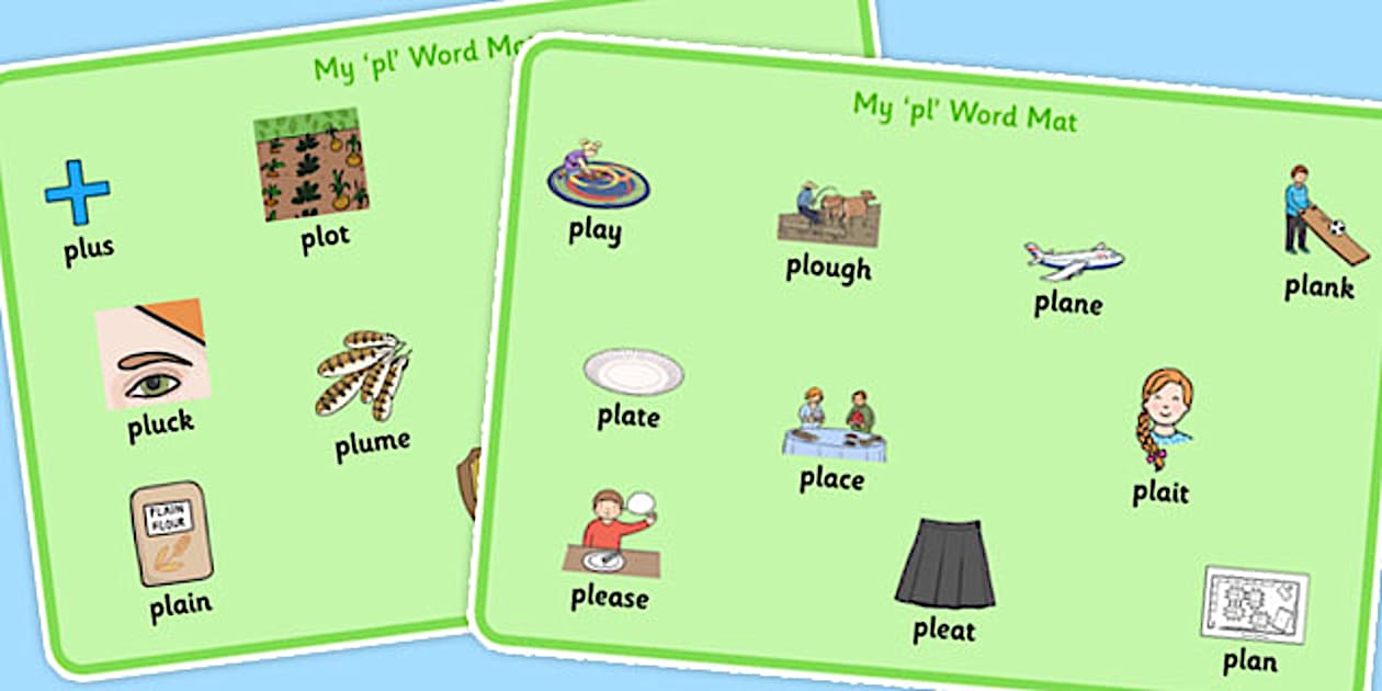 Dyslexic PL Sound Word Mats (teacher made) - Twinkl