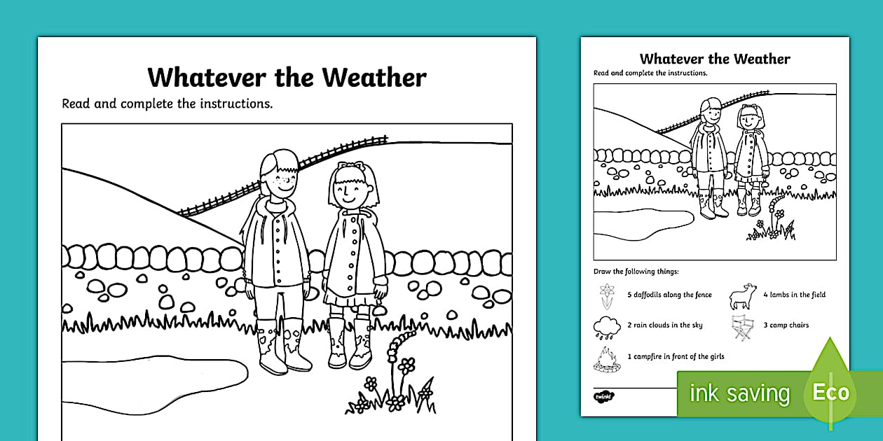 Whatever the Weather Draw and Count Worksheet - Twinkl