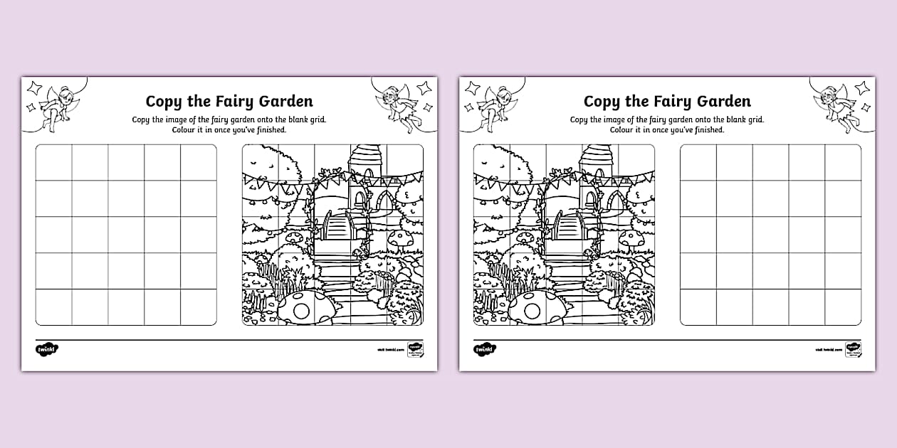 Copy the Fairy Garden Worksheet (teacher made) - Twinkl