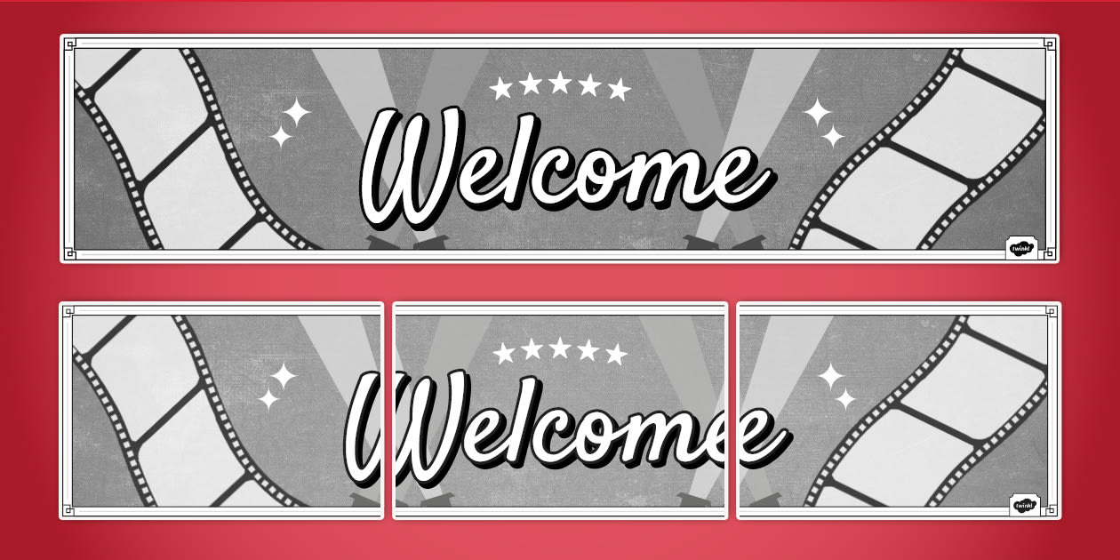 Old Hollywood Themed Welcome Display Banner
