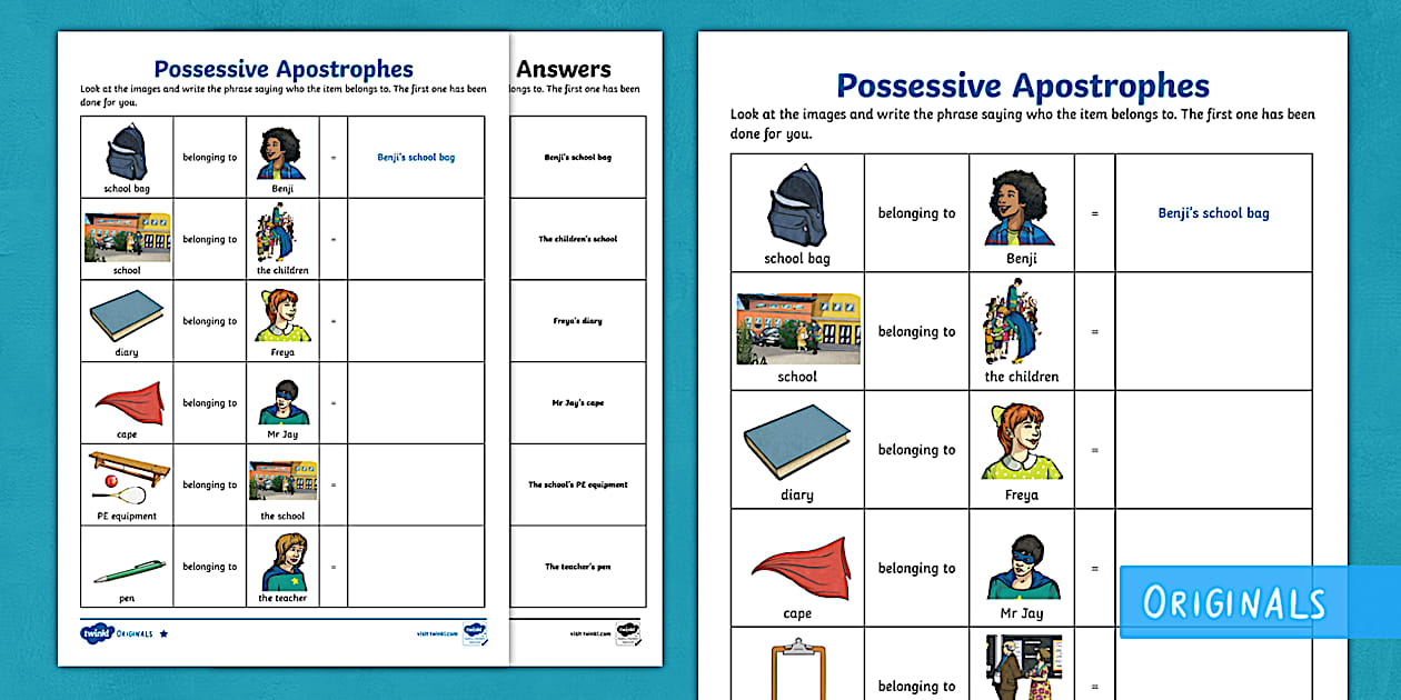 Possessive Apostrophe KS2 | Differentiated Worksheets