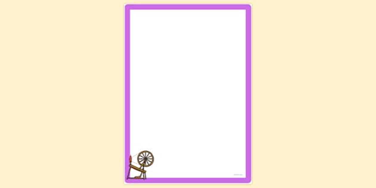 Spinning Wheel Page Border | Page Borders | Twinkl