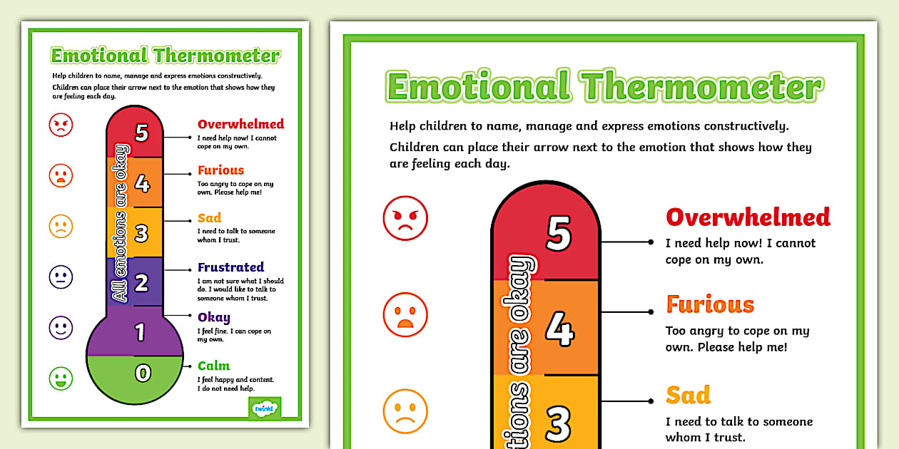 Emotional Thermometer - Activity Card (teacher made)