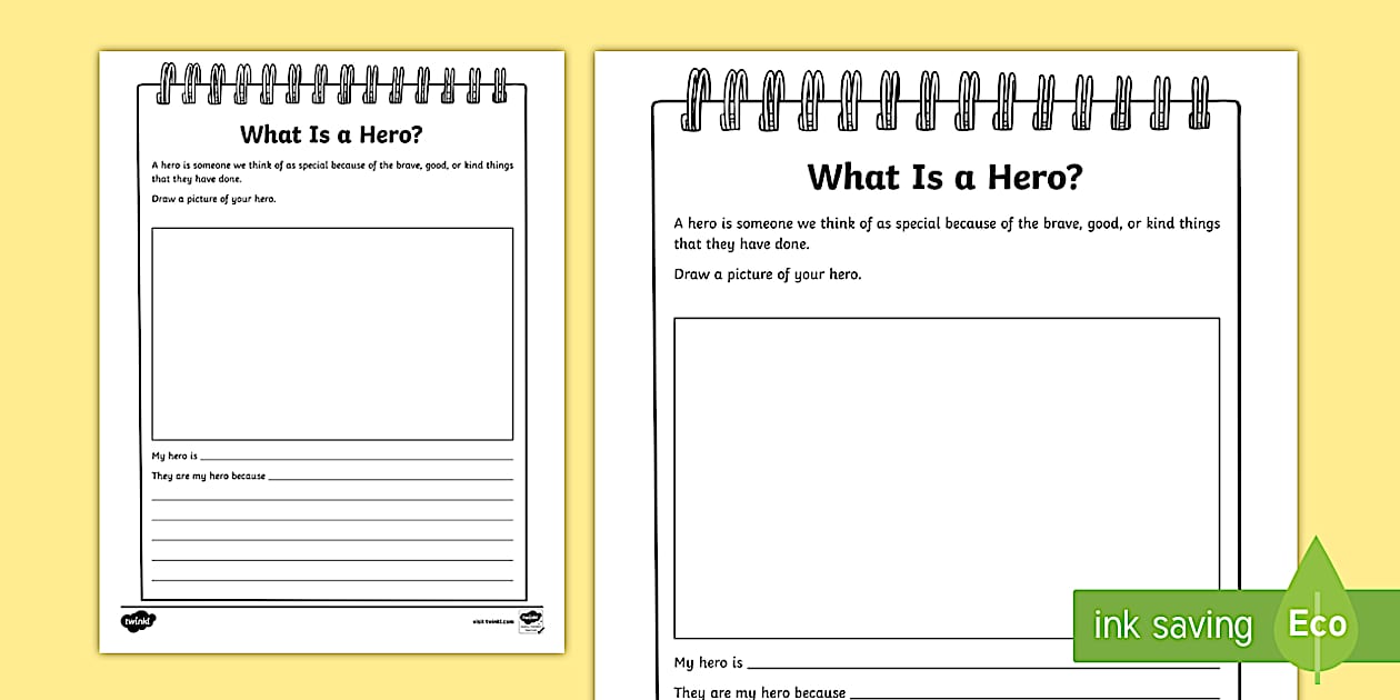 FREE What is a Hero? My Hero Writing Prompt (Teacher-Made)