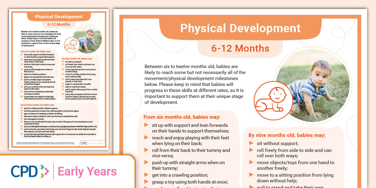 Physical Development Milestones 6-12 months | EYFS CPD