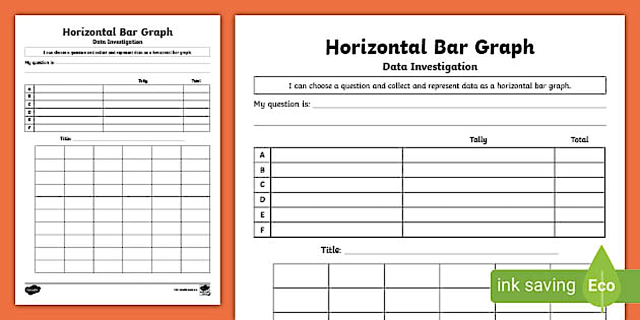 Horizontal Bar Graph Template - Twinkl