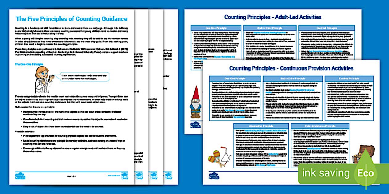 EYFS Five Principles of Counting - Activity Ideas Pack