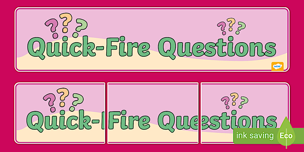 Quick-Fire Questions Display Banner (teacher made) - Twinkl