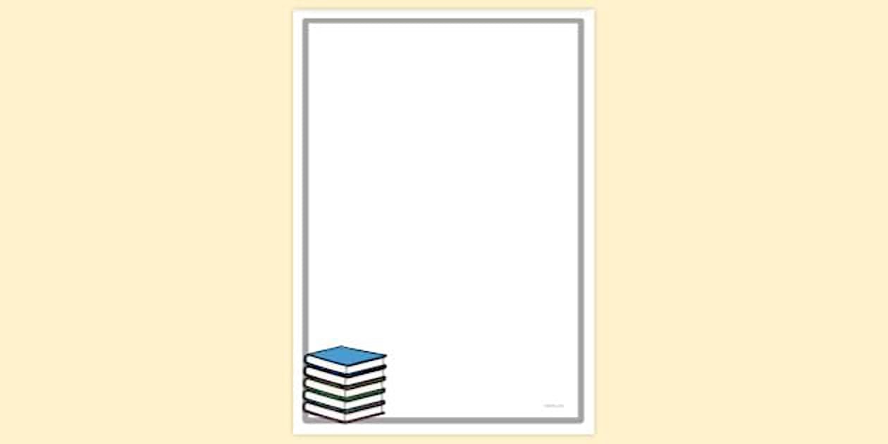 Simple Blank Designer Story Book Page Border | Twinkl