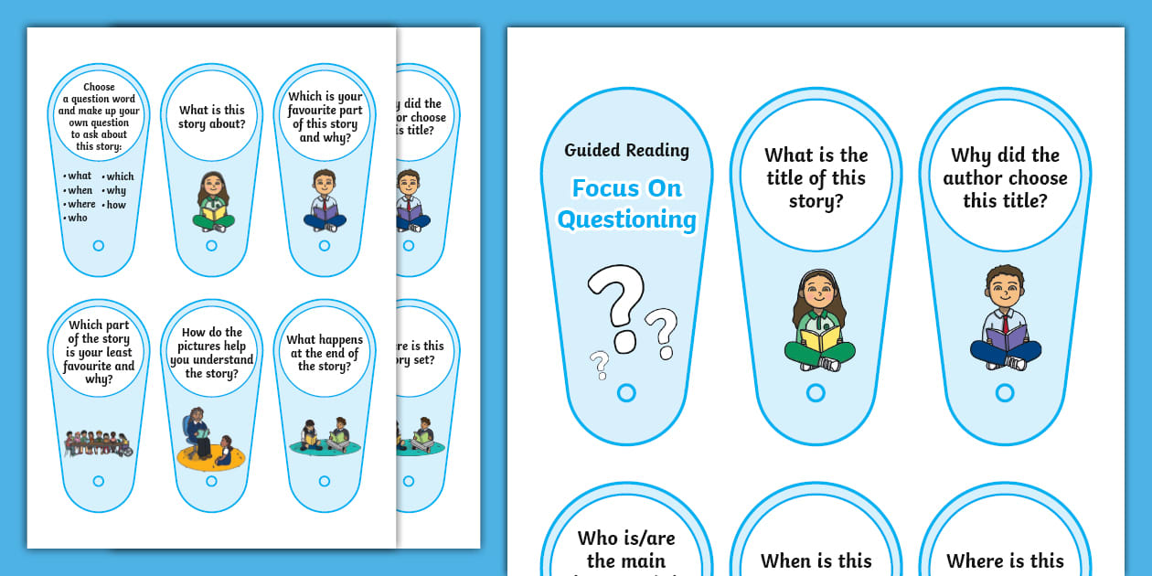 Guided Reading Fans - Focus On Questioning (teacher made)