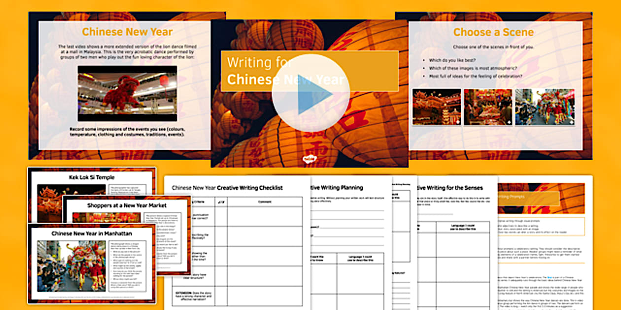 Chinese New Year Writing Prompts Pack - Twinkl