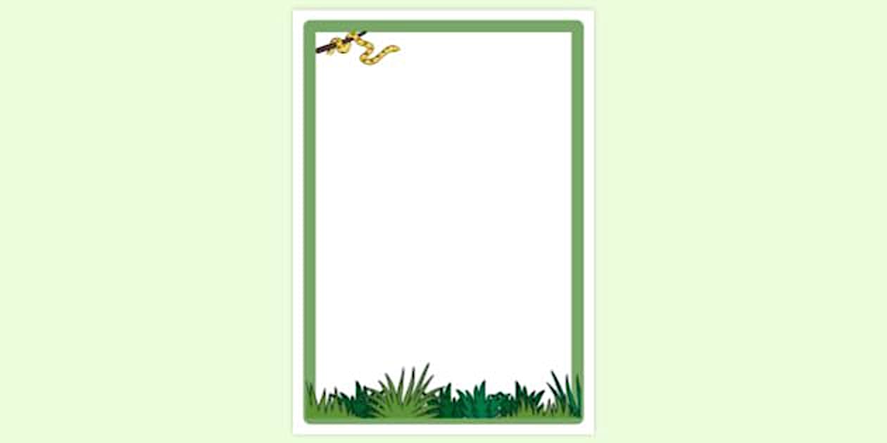 Jungle Page Border | Page Borders | Jungle Animals | Twinkl