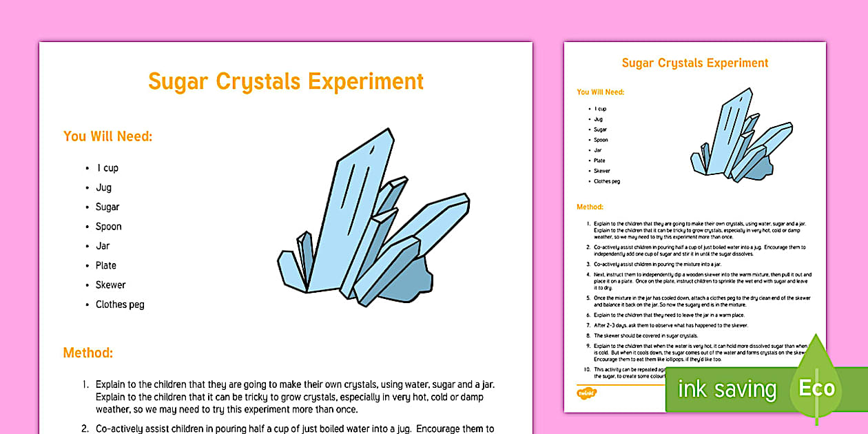 Crystallisation of Sugar Experiment | Twinkl Resources