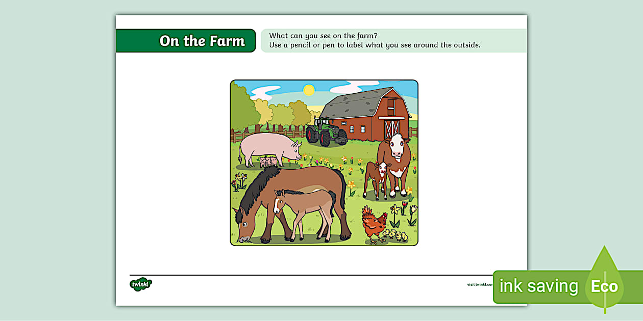 On the Farm Labelling Activity | EYFS and KS1 - Twinkl