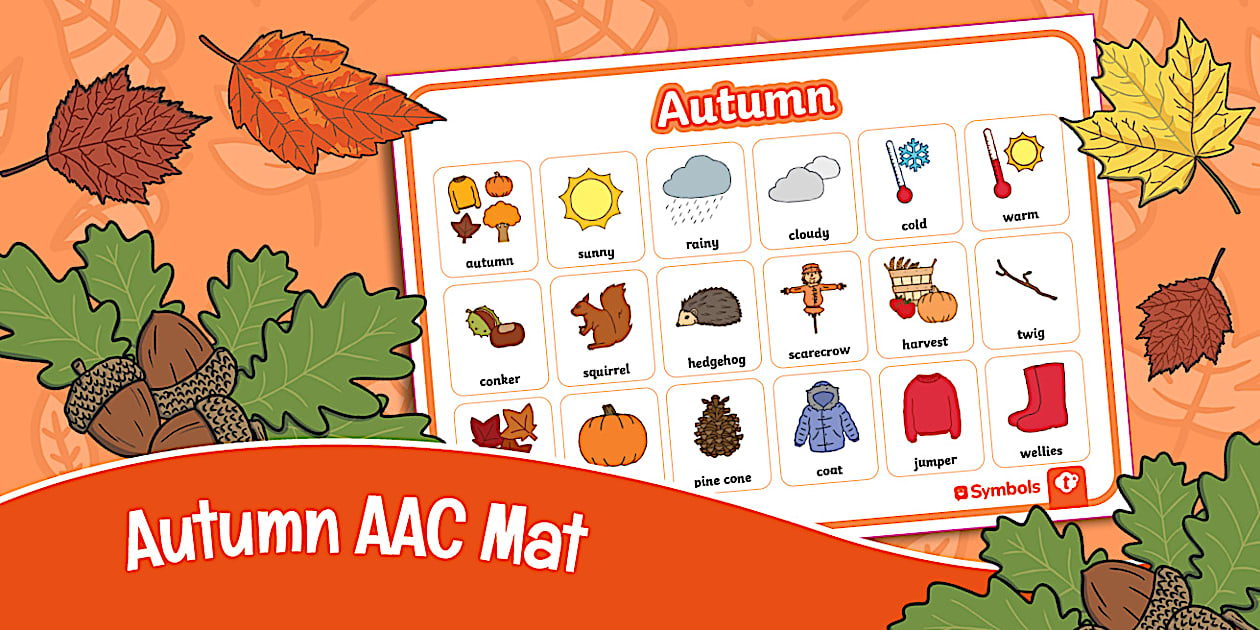 Twinkl Symbols: Autumn AAC Mat