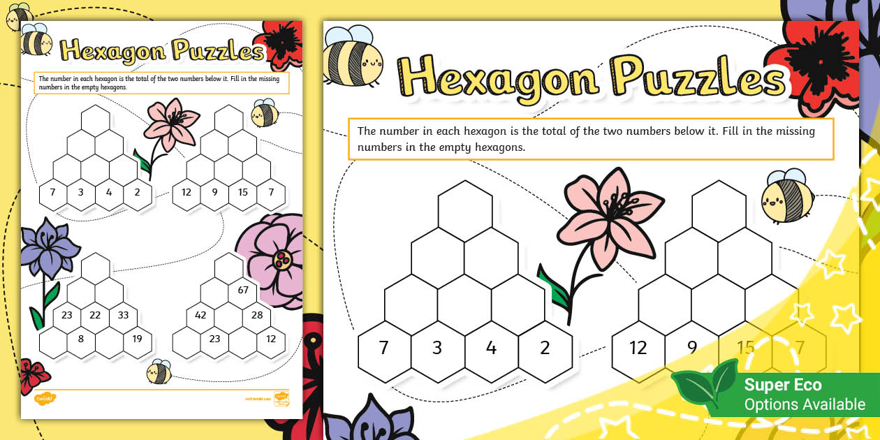 Hexagon Puzzle (Teacher-Made) - Twinkl