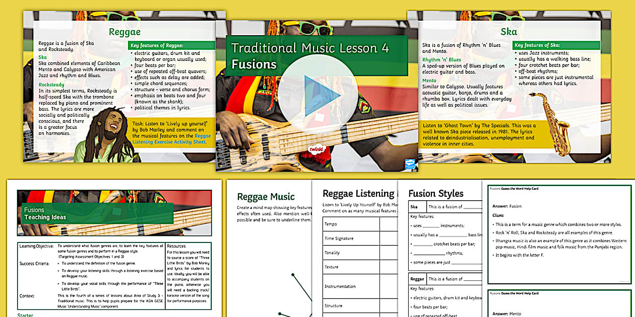 GCSE Traditional Music Lesson 4: Fusions Lesson Pack