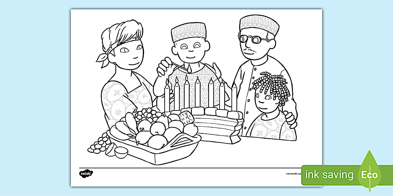 Kwanzaa Colouring Pages Printable (teacher made) - Twinkl